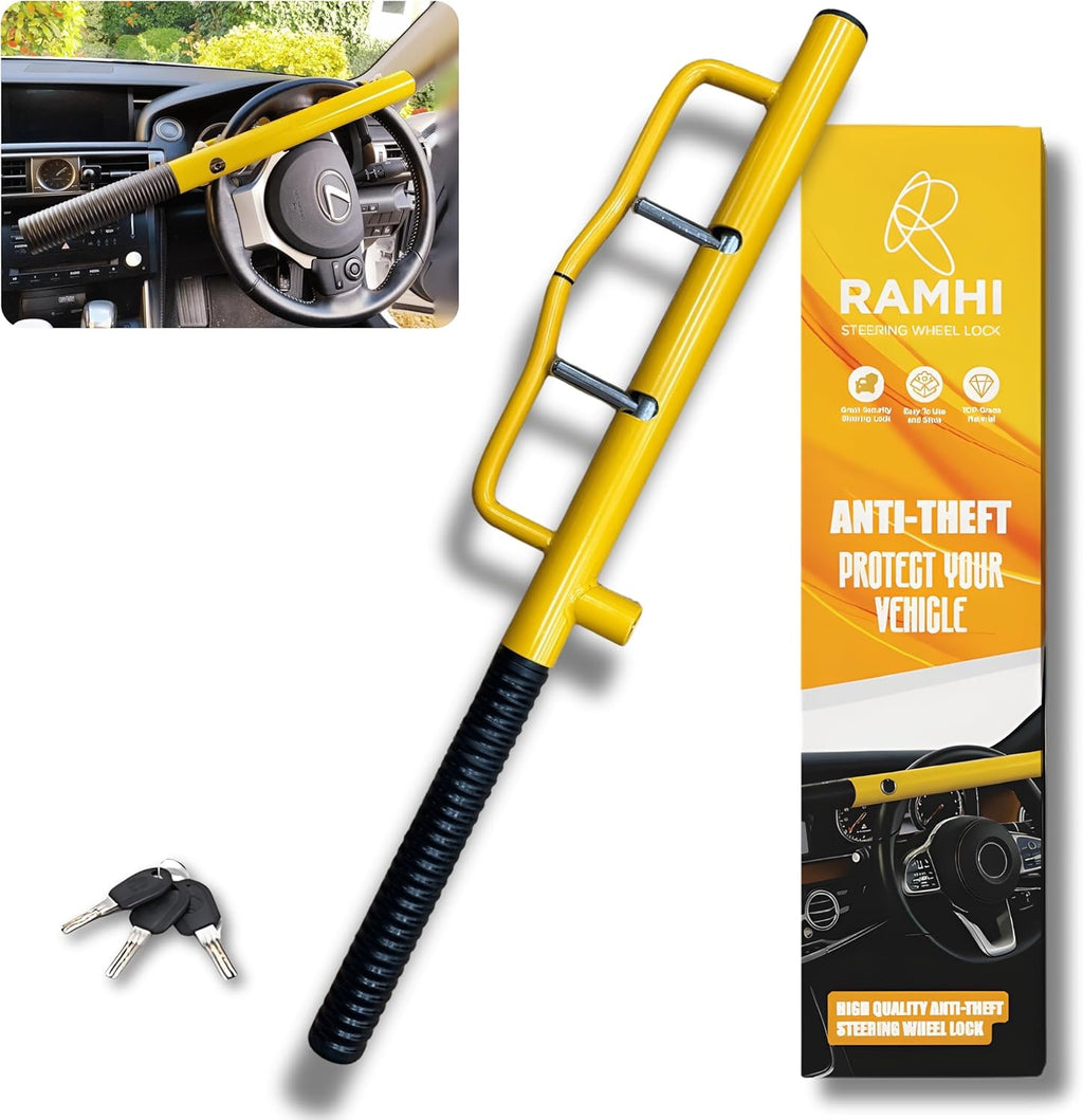 Heavy Duty Steering Wheel Lock for imported Cars, SUVs & Trucks – Ramhi